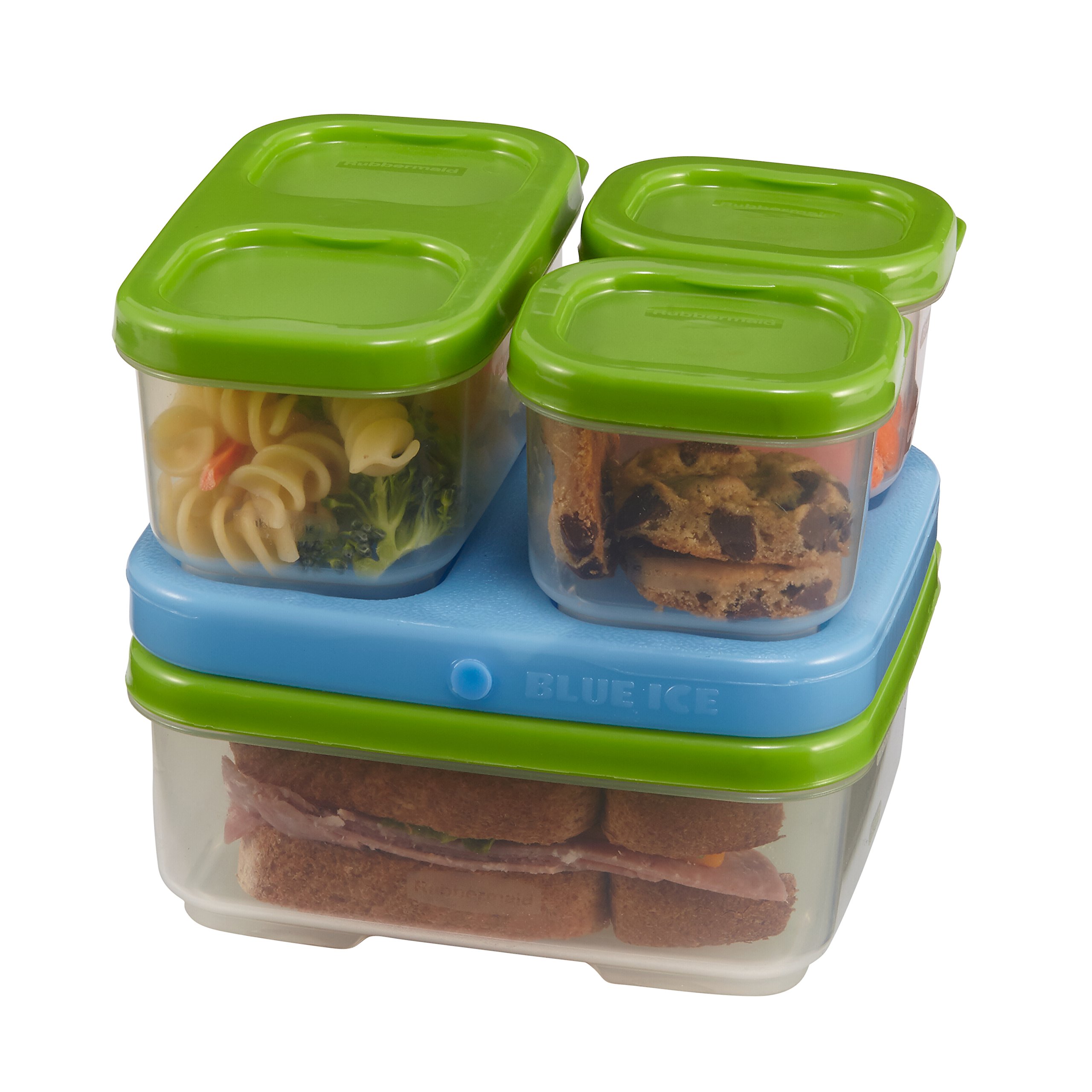 Rubbermaid LunchBlox Side Container, Green, Pack of 2