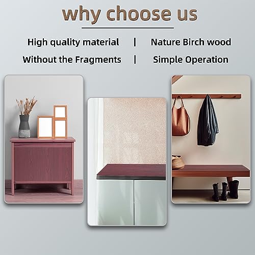 ZYJT Cherry Wood Veneer, 3D Texture Laminate 24" x 48" Non Glued Flexible Durable PVC Wood Veneer Sheets Panels for DIY Table Cabinet Furniture Decorative