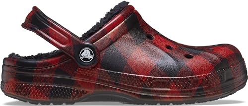 Crocs Unisex Ralen Lined Clogs | Fuzzy Slippers, Buffalo Plaid, Numeric_9 US Men