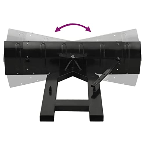 vidaXL Snow Plough for Forklift 59.1"x15" Black