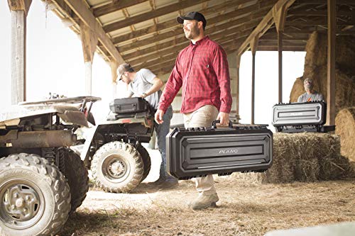 Plano All Weather 42” Tactical Gun Case with Wheels, Black with Pluck-to-Fit Foam, Watertight & Dust-Proof Shield Protection, TSA Airline Approved for Travel