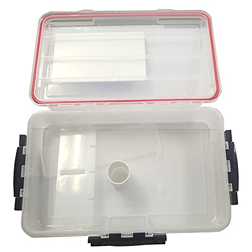 Plano 3741 Deep Waterproof Stowaway, Clear, 14" x 9" x 2.88"