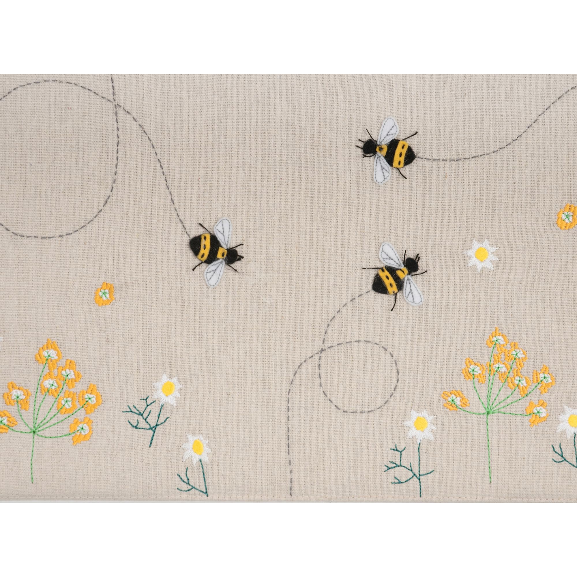Project Case - Appliqué Linen Bee - Large - HobbyGift
