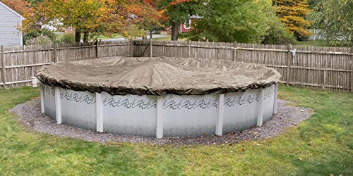 Pool Mate 6028-4-PM 20-Year Premium Winter Round Above-Ground Pool Cover, 28-ft, Sand