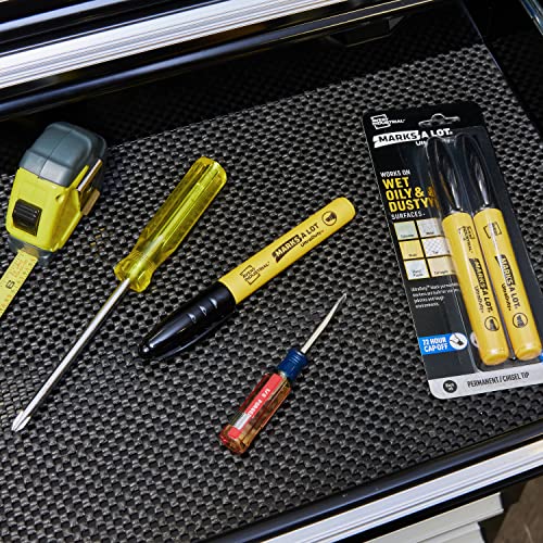 AVERY Marks A Lot UltraDuty Permanent Markers, Chisel Tip, Water Resistant, 2 Black Industrial Markers (29846)