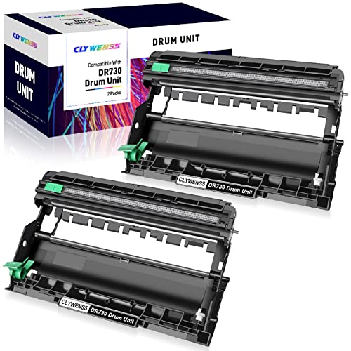CLYWENSS Compatible DR-730 Replacement for Brother DR 730 DR-730 DR730 Drum Unit to use MFC-L2710DW MFC-L2750DW HL-L2395DW HL-L2370DW XL DCP-L2550DW (2 Pack, NOT Include Toner)