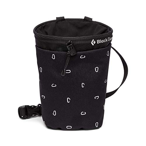 Black Diamond Equipment - Gym Chalk Bag - Black Carabiner Print - Medium/Large