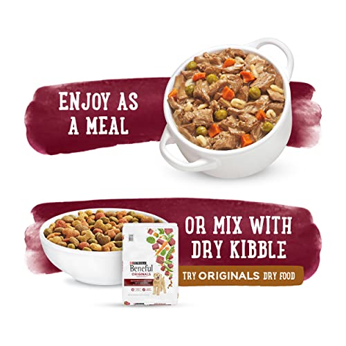 Purina Beneful High Protein, Gravy Wet Dog Food, Prepared Meals Beef Stew - (8) 10 oz. Tubs