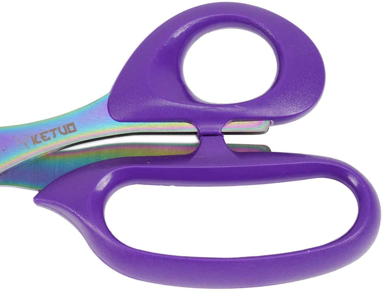 Ketuo Extra Sharp Sewing Scissors Heavy Duty Titanium Coating Forged Stainless Steel Multi-Purpose Shears for Fabric Leather, Dressmaking, Tailoring, Quilting, Home & Office, Art & School (8 Inch)