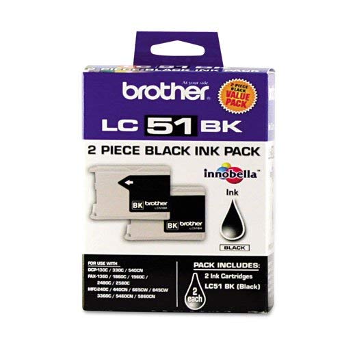 Brother LC51BK - print cartridge - black (LC51BK2PKS) -