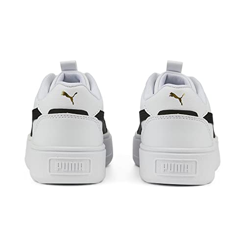 PUMA unisex child Karmen Rebelle Sneaker, White/Black, 2 Little Kid US