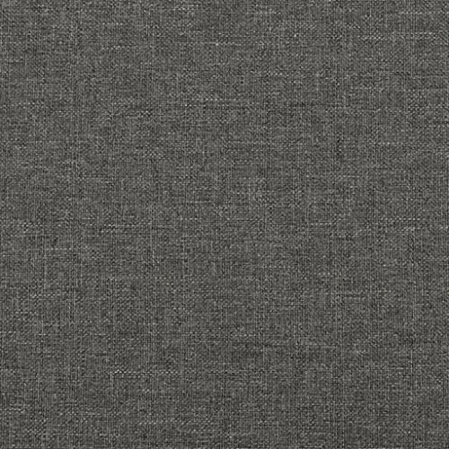 vidaXL Box Spring Bed Frame Home Indoor Bedroom Bed Accessory Wooden Upholstered Double Bed Base Furniture Dark Gray 76"x79.9" King Fabric