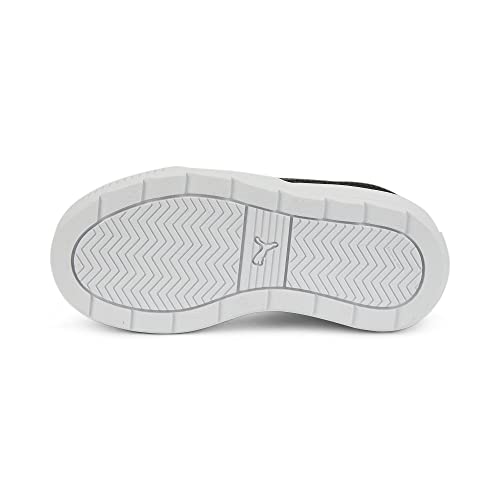 PUMA unisex child Karmen Rebelle Sneaker, White/Black, 2 Little Kid US