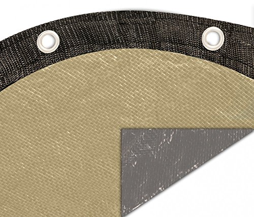 Buffalo Blizzard Supreme Plus Winter Cover for 30-Foot Round Above-Ground Swimming Pools | Tan/Silver Reversible | 4-Foot Additional Material | Wind Guard Clips Included