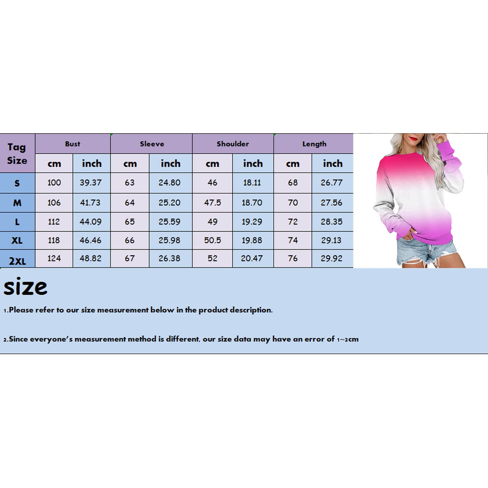 Crewneck Sweatshrit For Women Long Sleeve Shirts Trendy Relaxed Fit Casual Tops Oversized