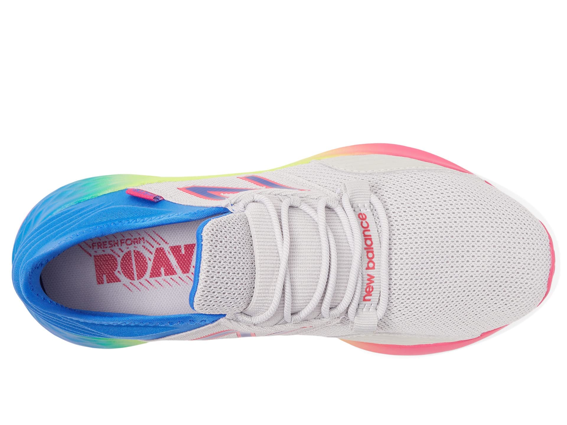 New Balance Kid's Fresh Foam Roav V1 Lace-up Running Shoe, Light Aluminum/Cobalt, 2 Little Kid
