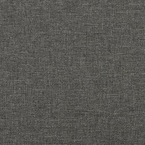 vidaXL Box Spring Bed with Mattress Home Bedroom Mattress Pad Single Bed Frame Base Foam Topper Furniture Dark Gray 39.4"x79.9" Twin XL Fabric