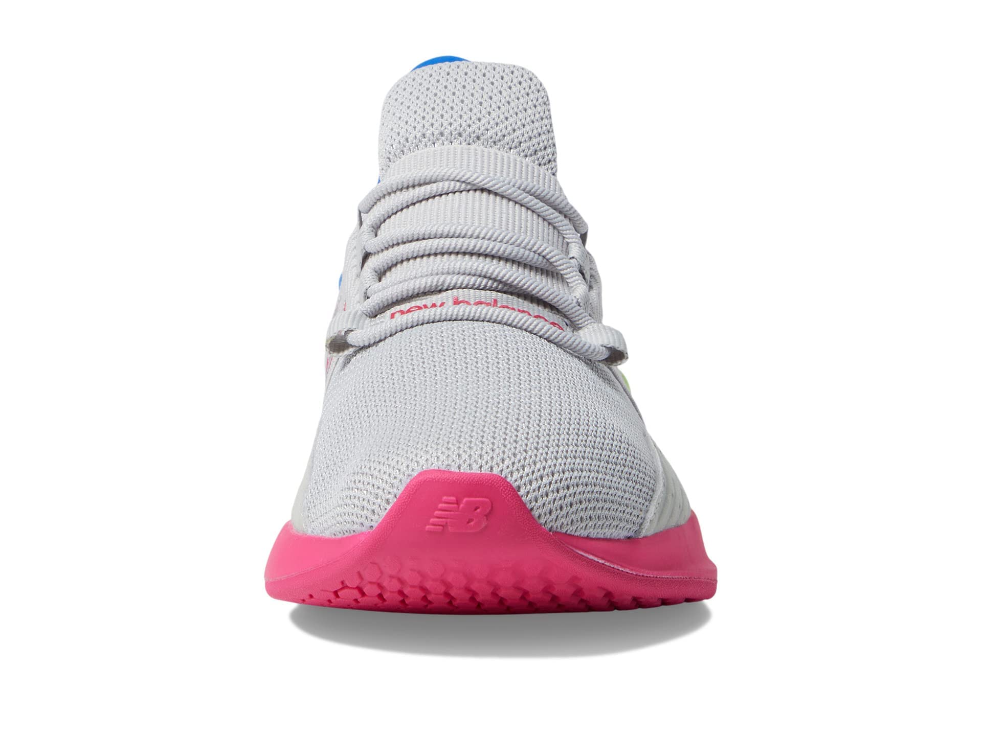 New Balance Kid's Fresh Foam Roav V1 Lace-up Running Shoe, Light Aluminum/Cobalt, 2 Little Kid