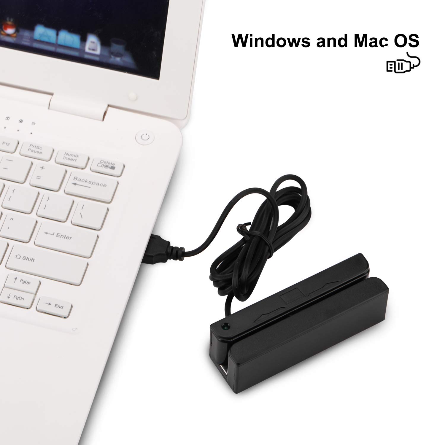 MSR90 USB Swipe Magnetic Credit Card Reader 3 Tracks Mini Smart Card Reader MSR605 MSR606 Deftun