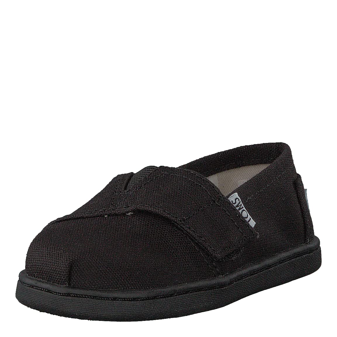TOMS unisex child Classic Alpargata Sneaker, Black Canvas, 2 Big Kid US
