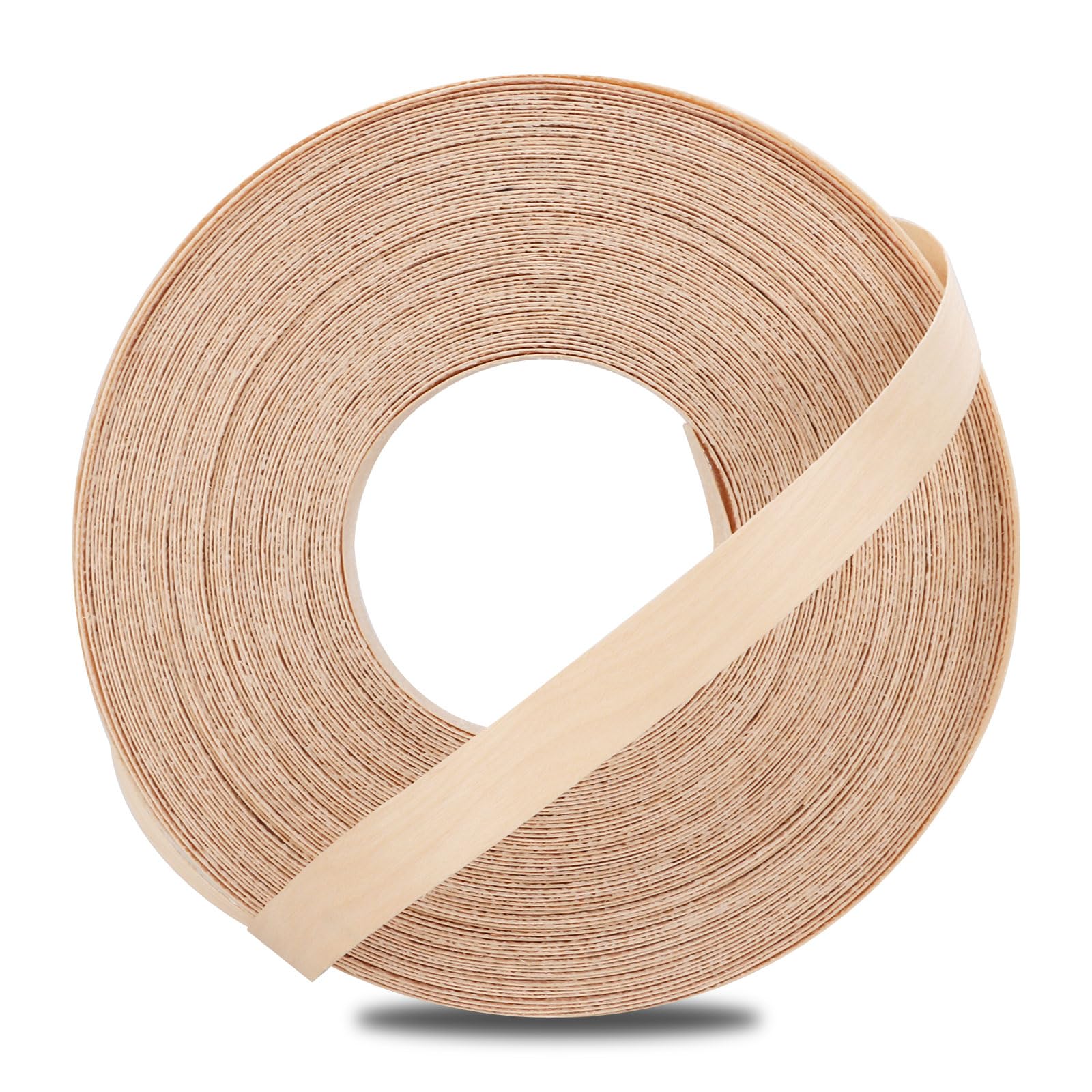 ABuff Birch Edge Banding 3/4 inch x 98ft roll of Veneer Edge Banding Pre-glued Flexible Real Wood Veneer Edging, Wood Edge Banding Wood Tape Banding for Cabinet Repair Furniture Restoration