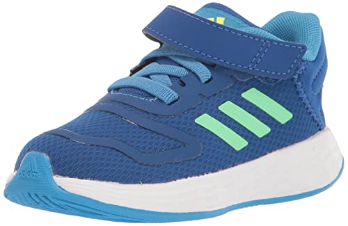 adidas Duramo 10 Running Shoe, Team Royal Blue/Beam Green/Pulse Blue (Elastic), 2 US Unisex Little Kid