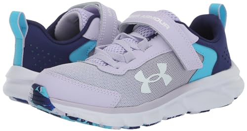 Under Armour Girls' Pre-School Assert 9 Alternate Closure, (502) Nebula Purple/Sonar Blue/White, 2, US
