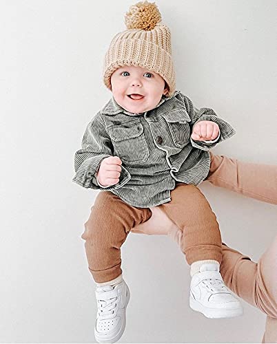 Toddler Baby Boy Girl Shirts Fall Winter Corduroy Jacket Kids Button Down Shirt Solid Color Tops (Brown, 18-24 Months)