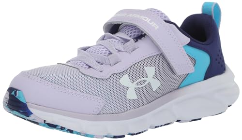 Under Armour Girls' Pre-School Assert 9 Alternate Closure, (502) Nebula Purple/Sonar Blue/White, 2, US