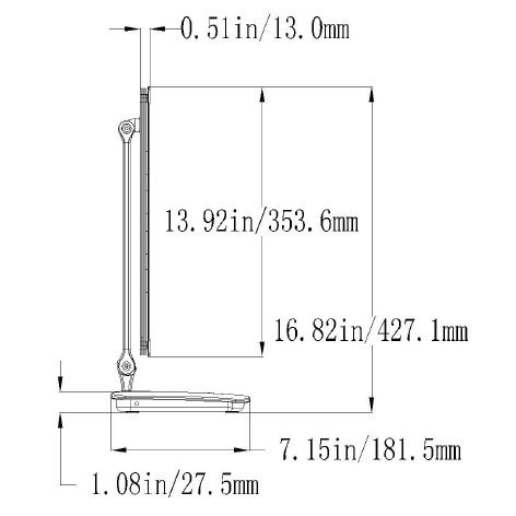 LEDwholesalers 3-level Dimmable Touch Switch Folding LED Desk Lamp 7 Watt, Pure White 2403WH
