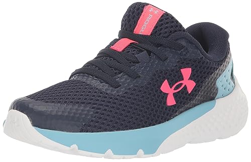 Under Armour Girls' Rogue 3 Alternate Closure, (404) Midnight Navy/Blizzard/Pink Shock, 13, US