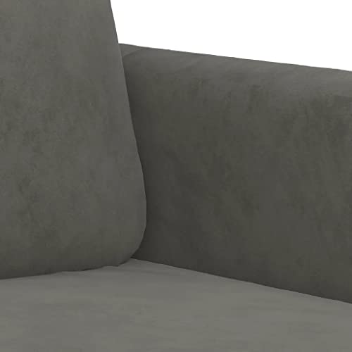 vidaXL 3-Seater Sofa Dark Gray 70.9" Velvet