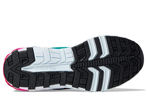 Saucony Wind 2.0 Running Shoe, Turq/Pink/Black, 12 US Unisex Big Kid