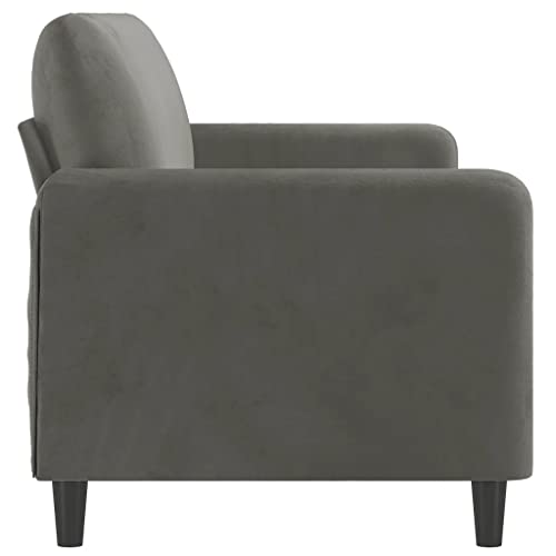 vidaXL 3-Seater Sofa Dark Gray 70.9" Velvet