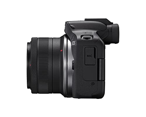 Canon EOS R50 Mirrorless Vlogging Camera (Black) w/RF-S18-45mm F4.5-6.3 is STM Lens, 24.2 MP, 4K Video, Subject Detection & Tracking, Compact, Smartphone Connection, Content Creator