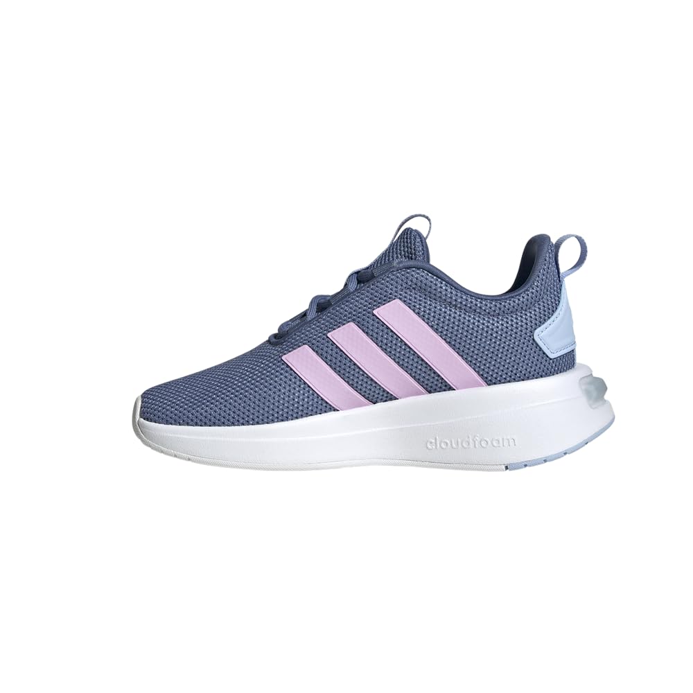 adidas Racer Tr23 Lace-Up Sneaker, Crew Blue/Bliss Lilac/Blue, 2 US Unisex Little Kid