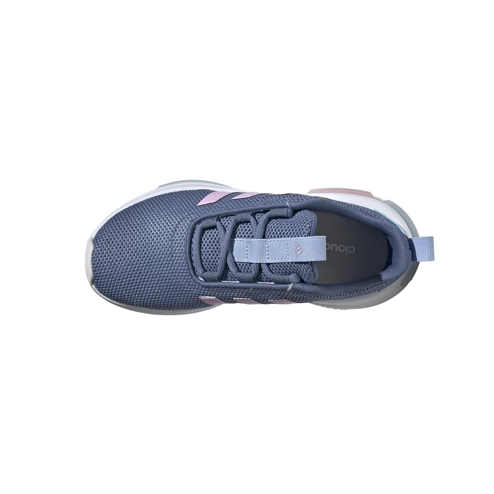 adidas Racer Tr23 Lace-Up Sneaker, Crew Blue/Bliss Lilac/Blue, 2 US Unisex Little Kid