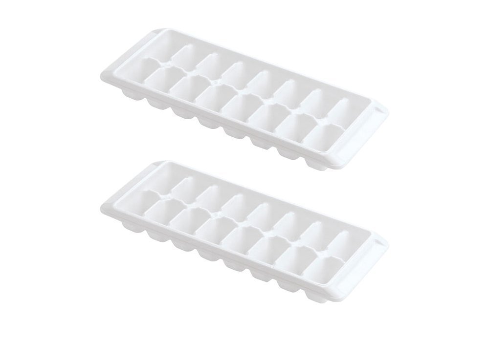 Kitch Ice Tray Easy Release White Ice Cube Trays, 16 Cube (Pack of 2) (2867-WHT-2)