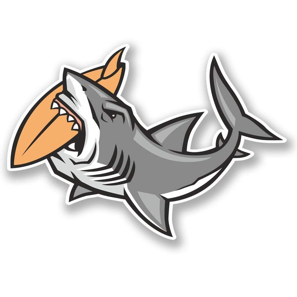 Surf Shark Sticker for Scrapbooking, Calendars, Arts, Kids DIY Crafts, Album, Bullet Journals 50 Pack