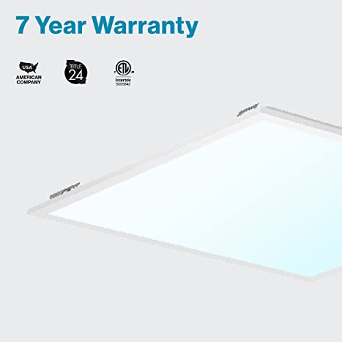 Sunco Lighting 24 Pack 2x2 LED Flat Panel Light, Selectable Color Temperature 4000K/5000K/6000K, 40W Dimmable 0-10V, 4400 LM, Dustproof Back-Lit Drop Ceiling Troffer Replacement Light Fixture ETL