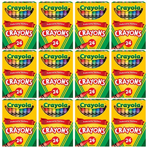 Crayola Crayons Bulk, 12 Packs of 24 Count Crayons, School Supplies, Assorted Colors