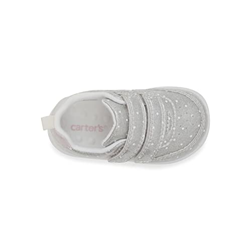 Carter's Every Step Baby Girls Neo2 First Walker Shoe, Silver, 2 Infant