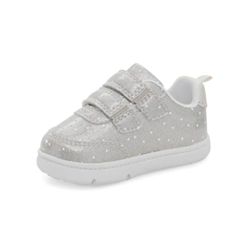 Carter's Every Step Baby Girls Neo2 First Walker Shoe, Silver, 2 Infant