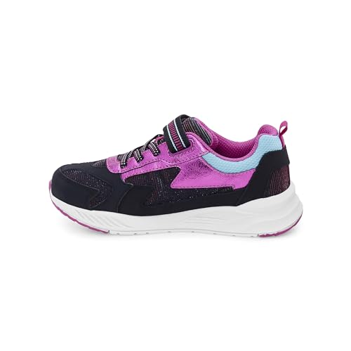 Stride Rite Girls Lighted Cosmic Sneaker, Black Multi, 2 Wide Little Kid