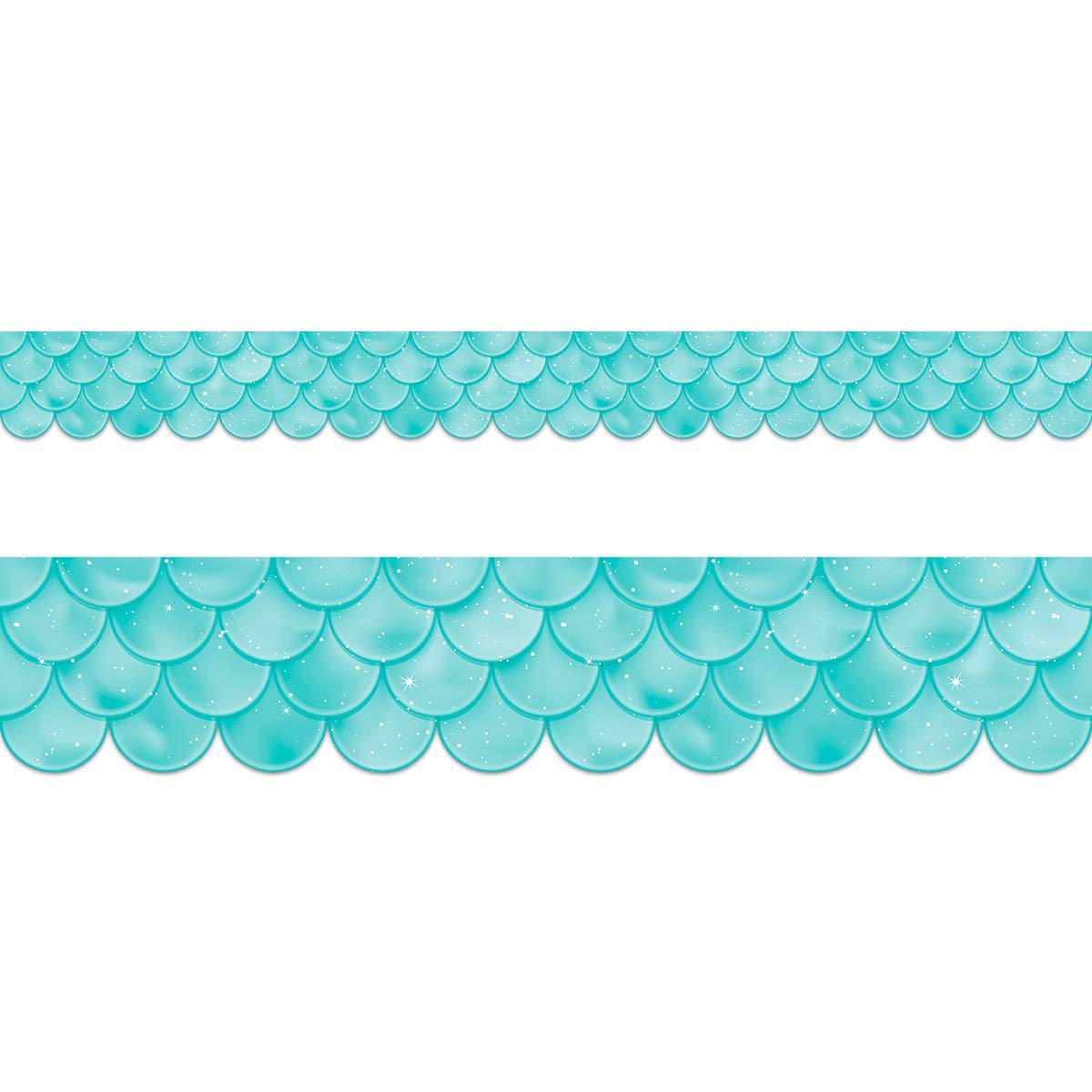 Ombre Turquoise Scallops Bulletin Board Borders for Classroom Trim Back to School Decoration 36 Feet