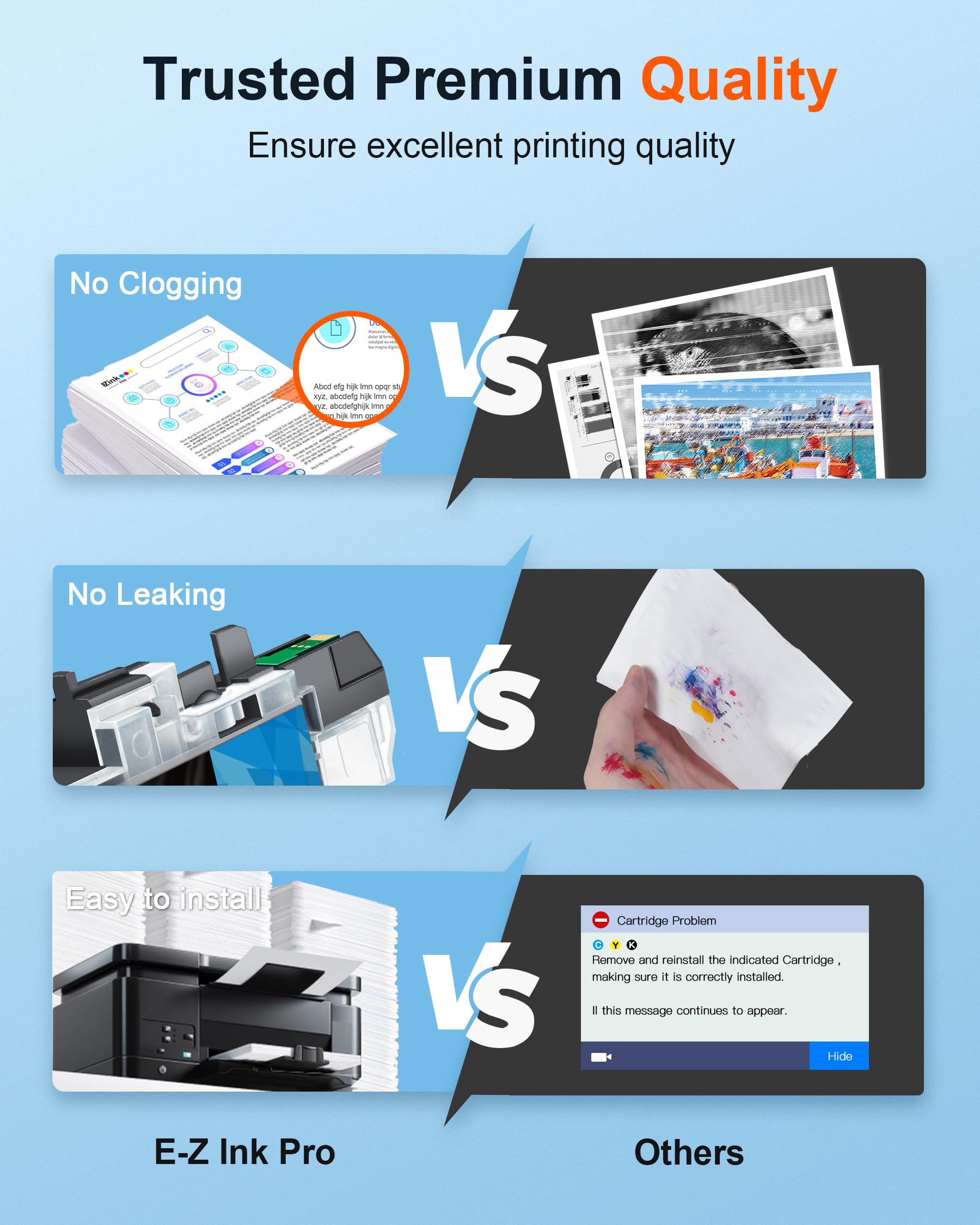 E-Z Ink Pro LC3013 LC3011 Compatible Ink Cartridge Replacement for Brother LC3013 LC3011 LC-3013 Compatible with MFC-J491DW MFC-J497DW MFC-J895DW MFC-J690DW (2 Black, 2 Cyan, 2 Magenta, 2 Yellow)