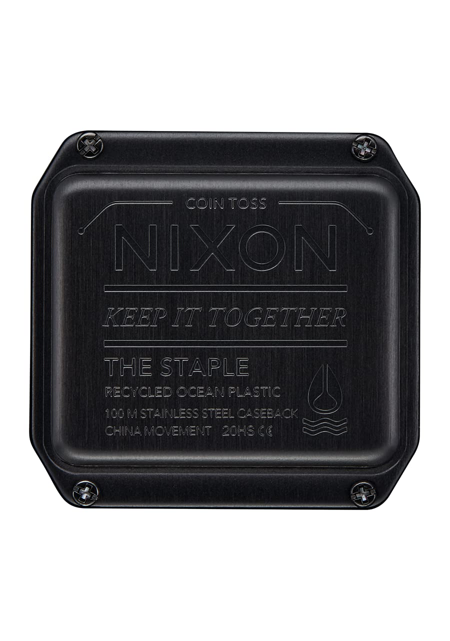 NIXON Staple A1309-100m Water Resistant Men's Digital Sport Watch (38mm Face, 22mm PU/Rubber/Silicone Band) - Made with #Tide Recycled Ocean Plastics