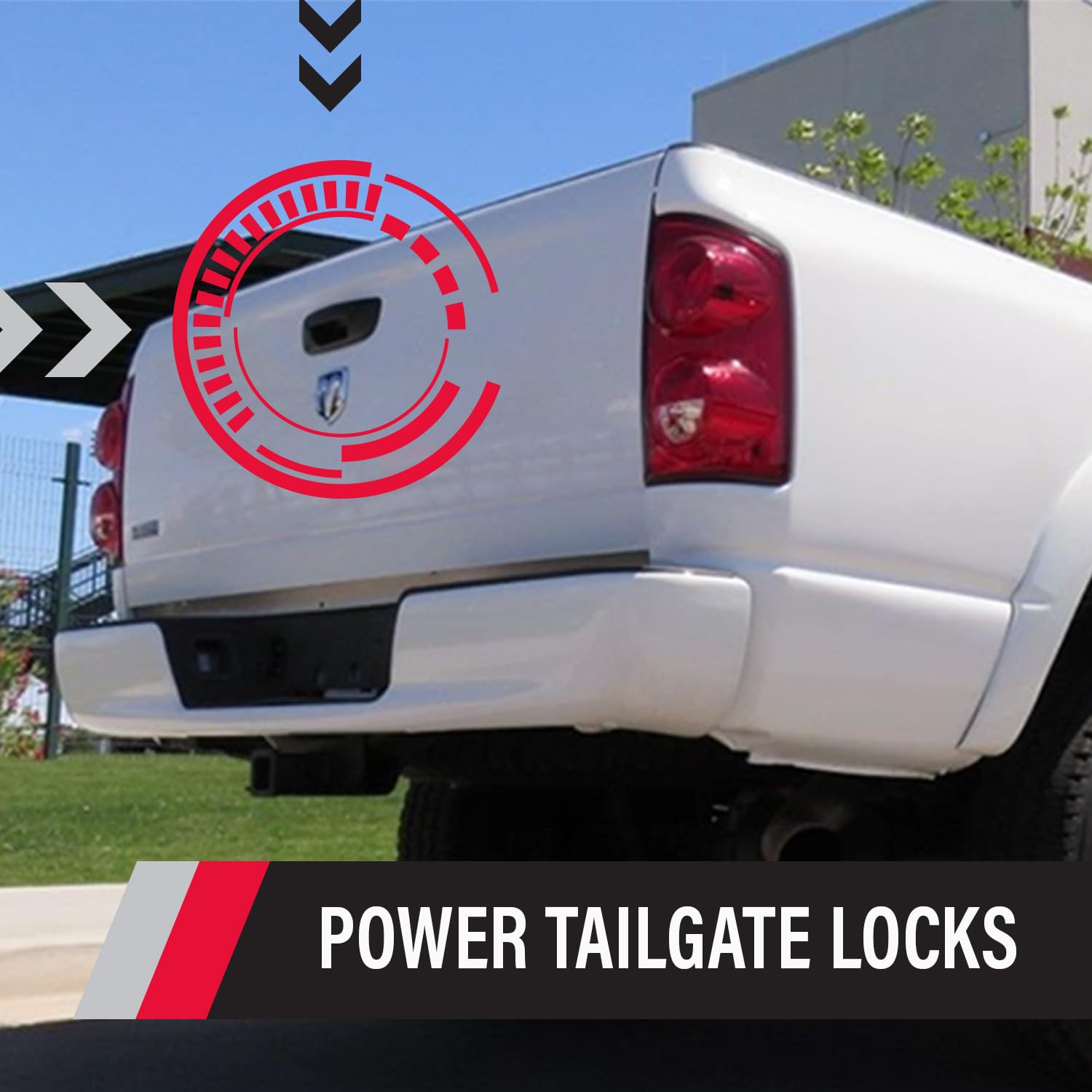 Pop & Lock PL8340 Power Tailgate Lock for Dodge Ram Models 1500, 2500, and 3500