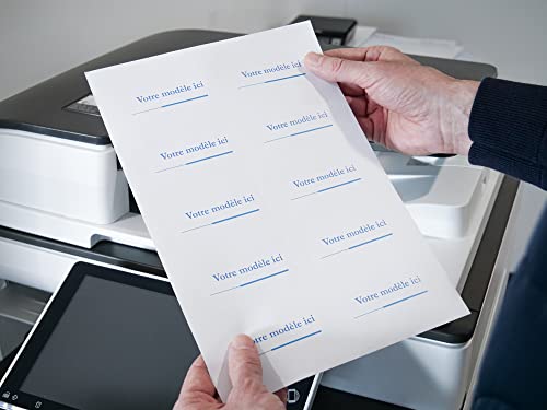Avery - Pack of 100 Rectangular Self-Adhesive Labels, White Paper, 80 x 50 mm, Customisable and Printable Laser, Inkjet and Copier (PPW-80 x 50.FR)