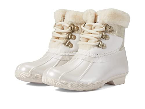 Sperry Core Alpine Saltwater Snow Boot, Ivory, 2 US Unisex Big Kid